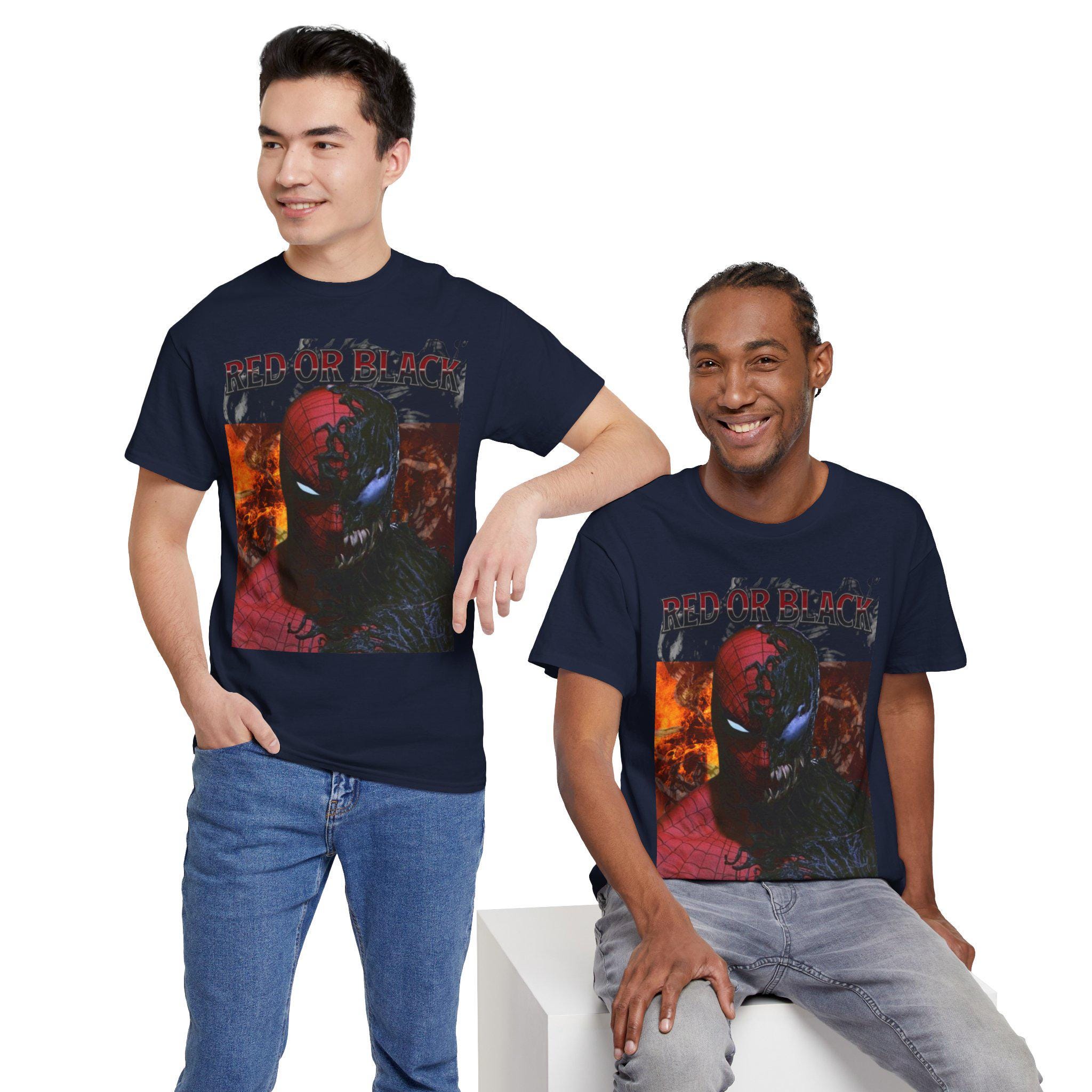 Spiderman Venom T-shirt, Spiderman T-shirt, Venom T-shirt, Red or Black ...