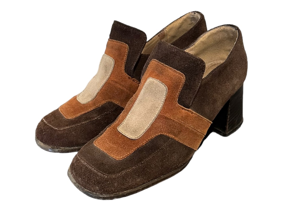 On Hold for Lisa Vintage Shoes-multi Color Shoes-brown Shoes-us Women ...