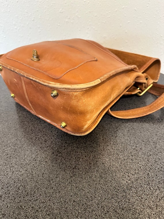 Vintage Coach Purse-British Tan Leather-Stewardess 95… - Gem