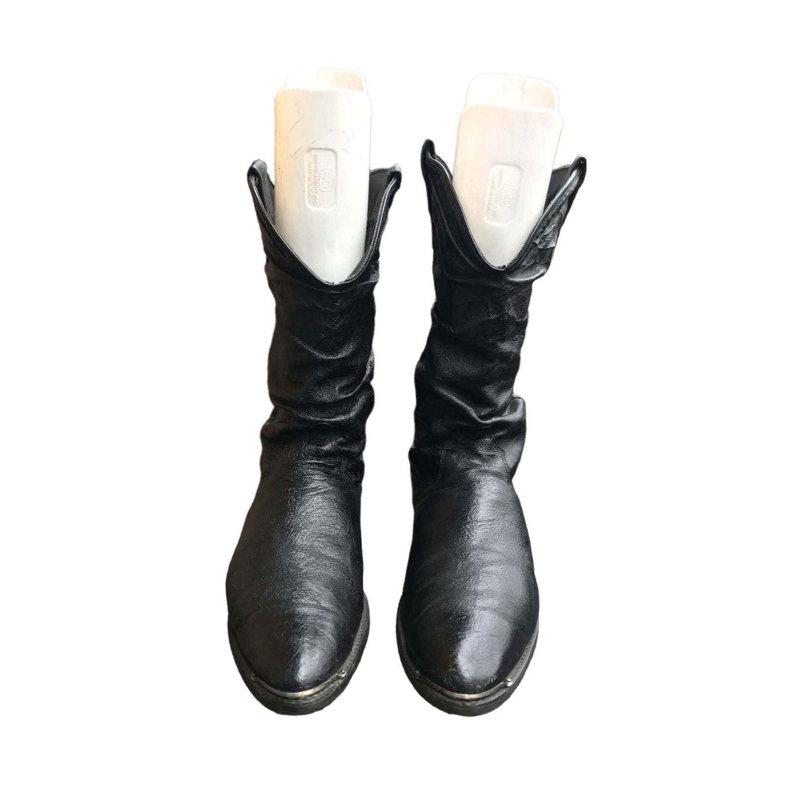 90s Vintage Boots-black Leather Boots-us Men Size 10-genuine Leather ...