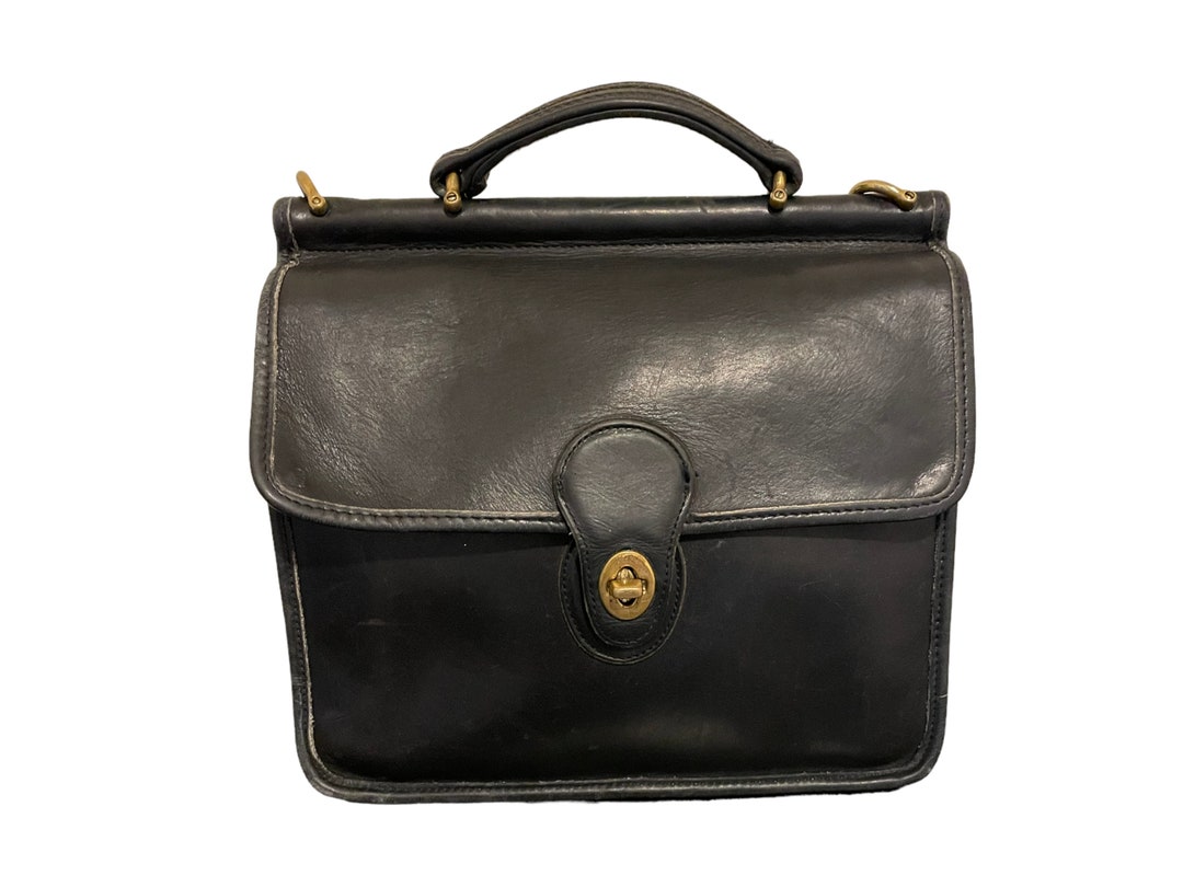 Vintage Purse-coach Willis Bag-top Handle-satchel Bag 9927-black ...