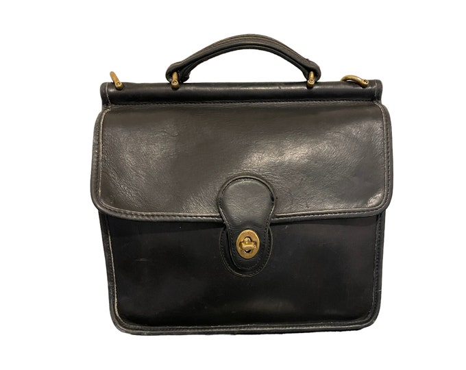 Vintage Purse-coach Willis Bag-top Handle-satchel Bag 9927-black ...