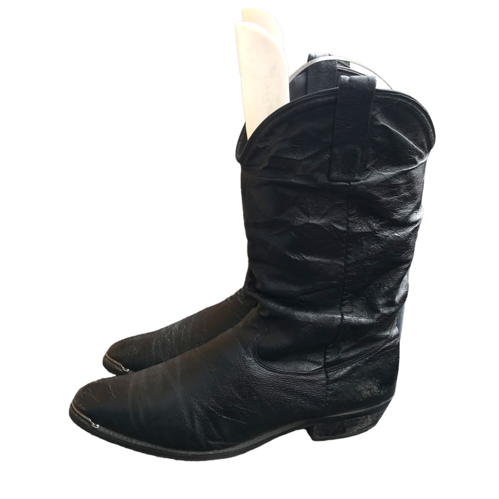 90s Vintage Boots-black Leather Boots-us Men Size 10-genuine Leather ...