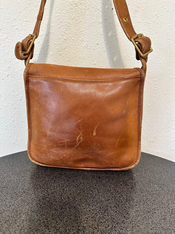 Vintage Coach Purse-British Tan Leather-Stewardess 95… - Gem