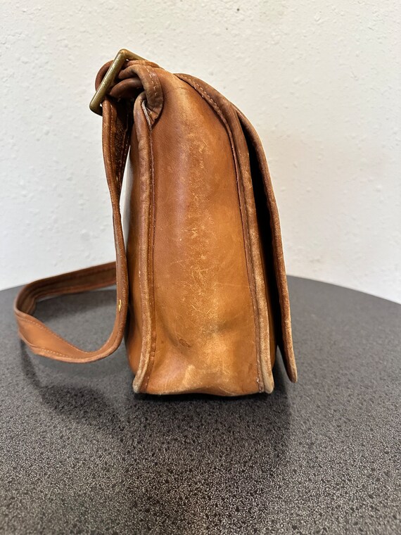 Vintage Coach Purse-British Tan Leather-Stewardess 95… - Gem