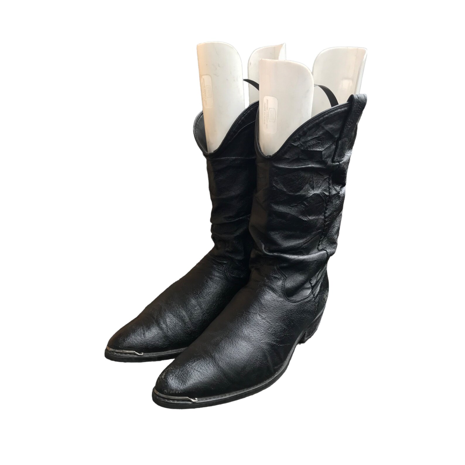 90s Vintage Boots-black Leather Boots-us Men Size 10-genuine Leather ...