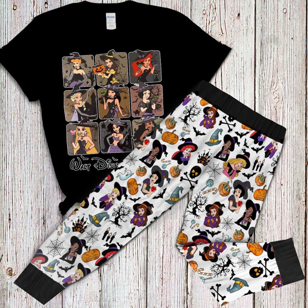 Disney Princess Halloween Characters Pajamas Pajamas for - Etsy