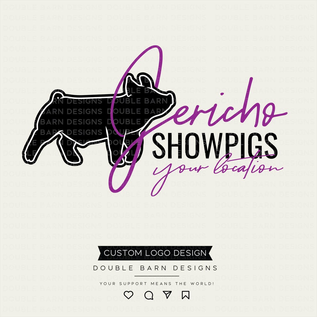 Show Pig Logo Design - Stock Show Industry Logo - Customized Logo ...