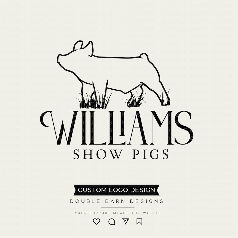Show Pig Logo Design - Stock Show Industry Logo - Customized Logo ...