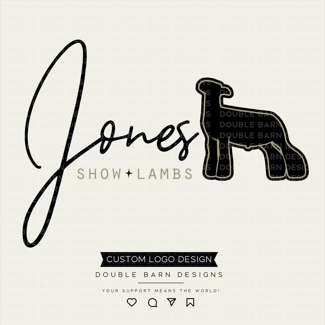 Custom Show Lamb Logo Design: Livestock Branding Template - Etsy