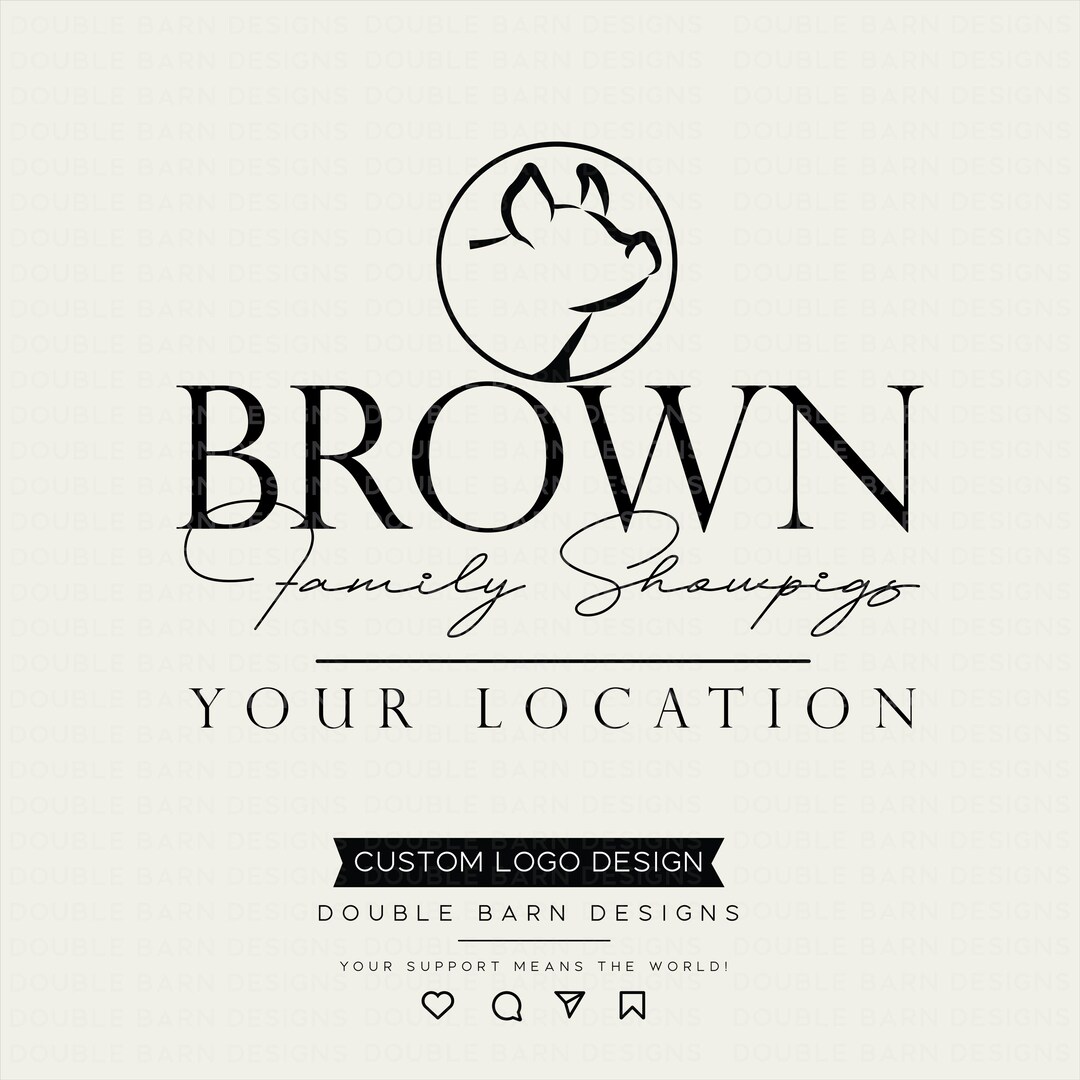 Show Pig Logo Design - Stock Show Industry Logo - Customized Logo ...
