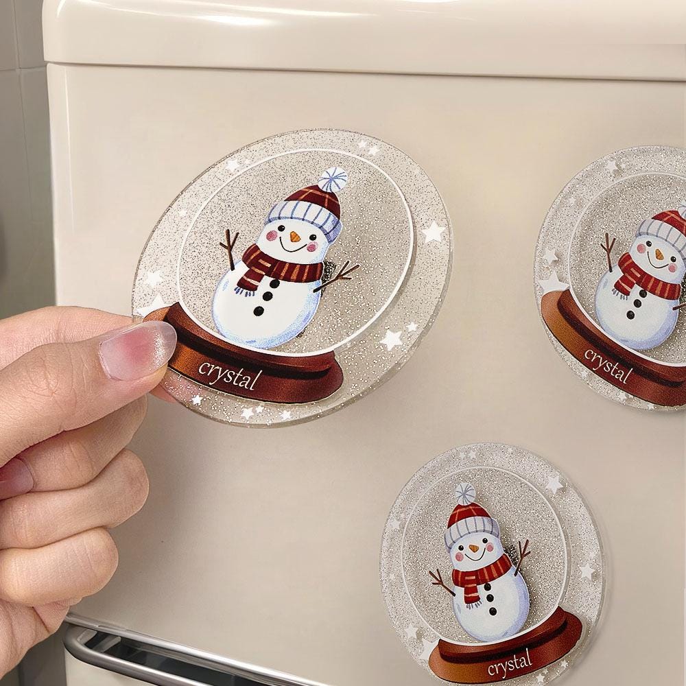 Personalized Christmas Fridge Magnet With Name Snowman Refrigerator ...
