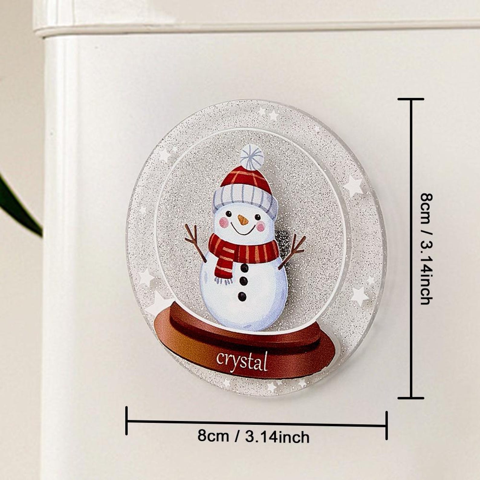 Personalized Christmas Fridge Magnet With Name Snowman Refrigerator ...