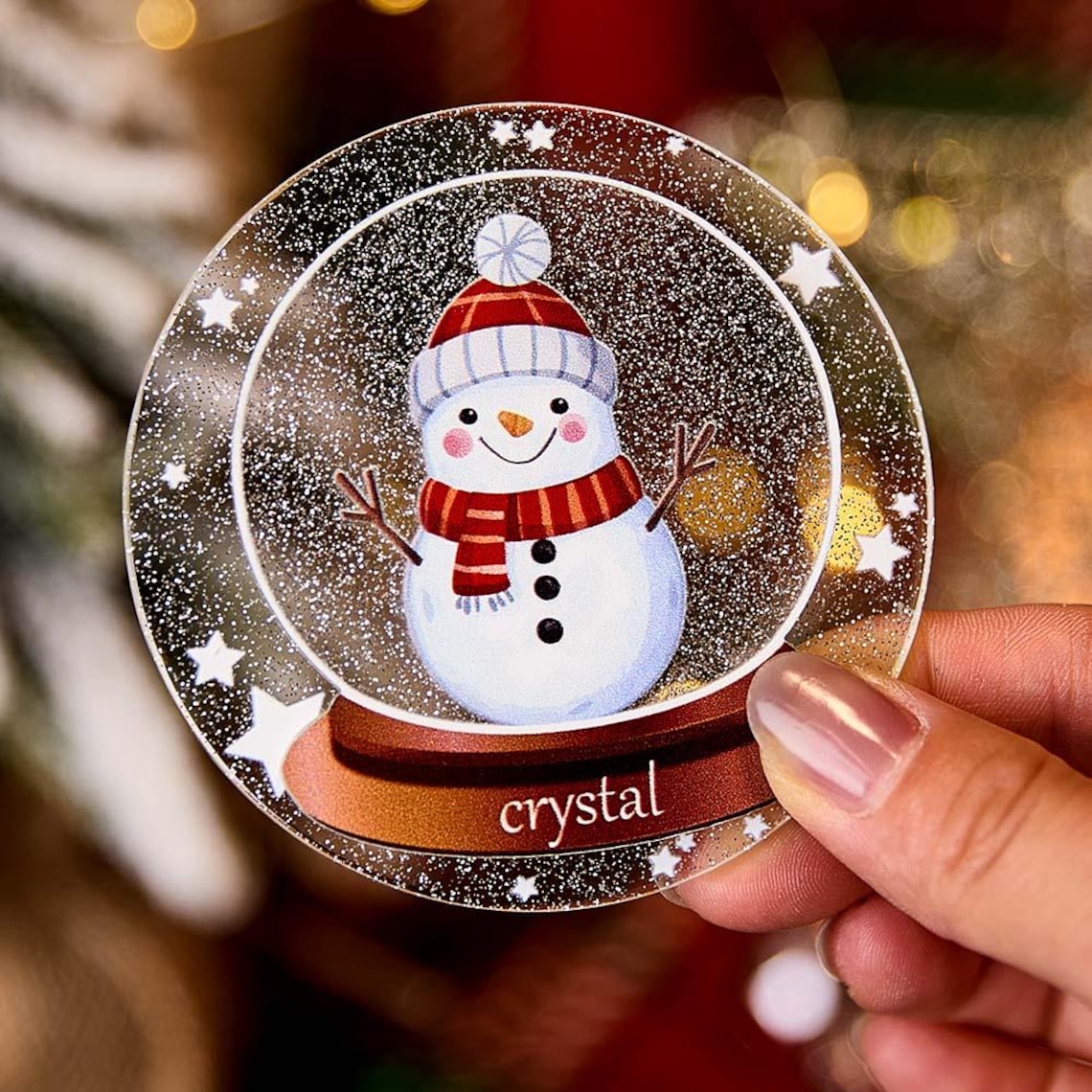 Personalized Christmas Fridge Magnet With Name Snowman Refrigerator ...