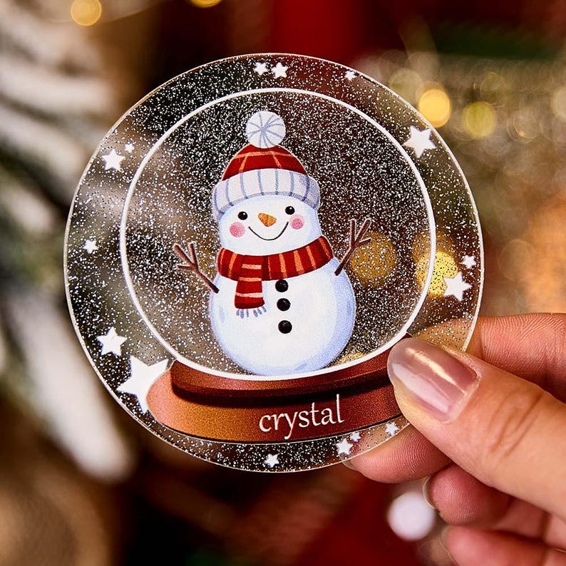 Personalized Christmas Fridge Magnet With Name Snowman Refrigerator ...