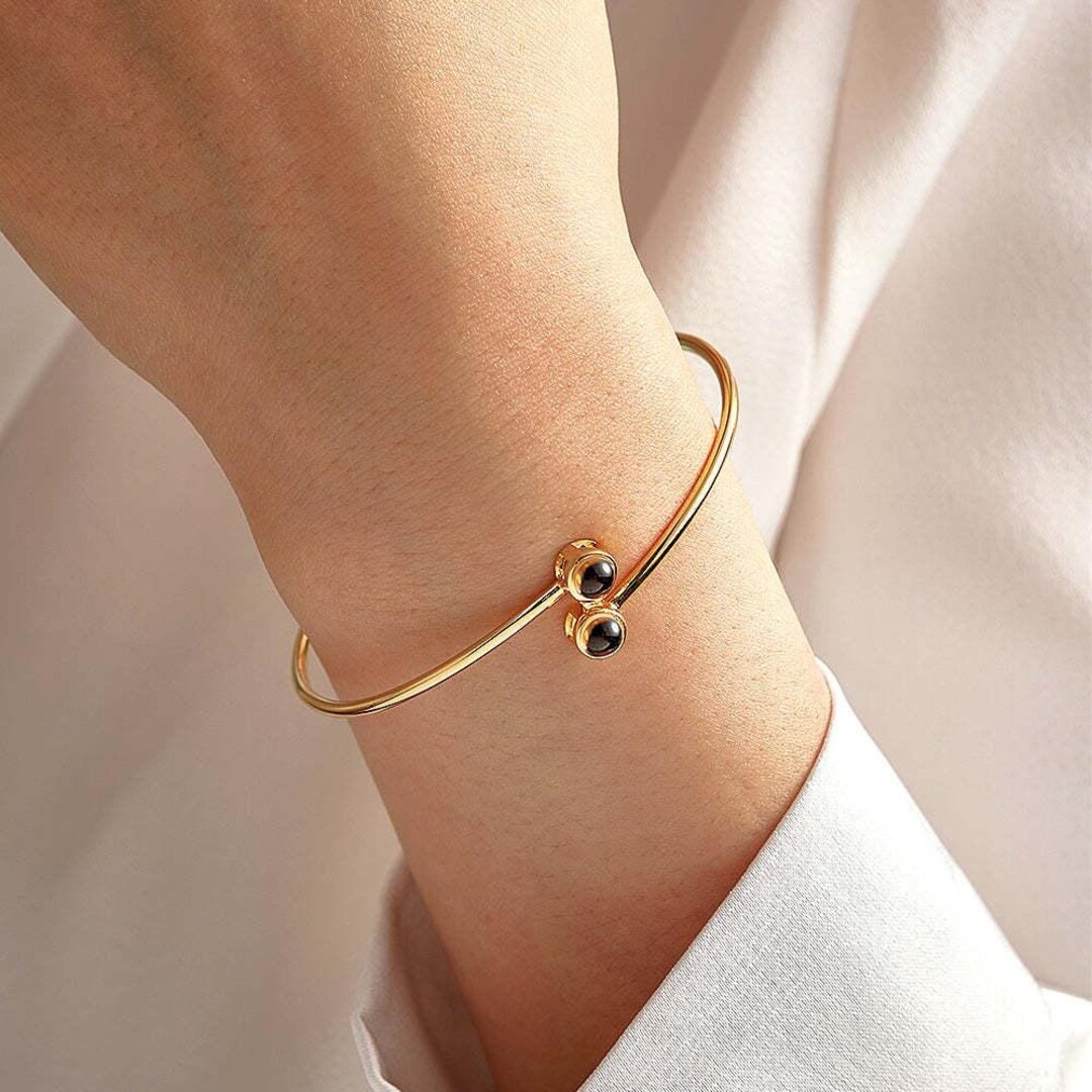Custom Two Photos Projection Bracelet Personalized Picture Inside ...