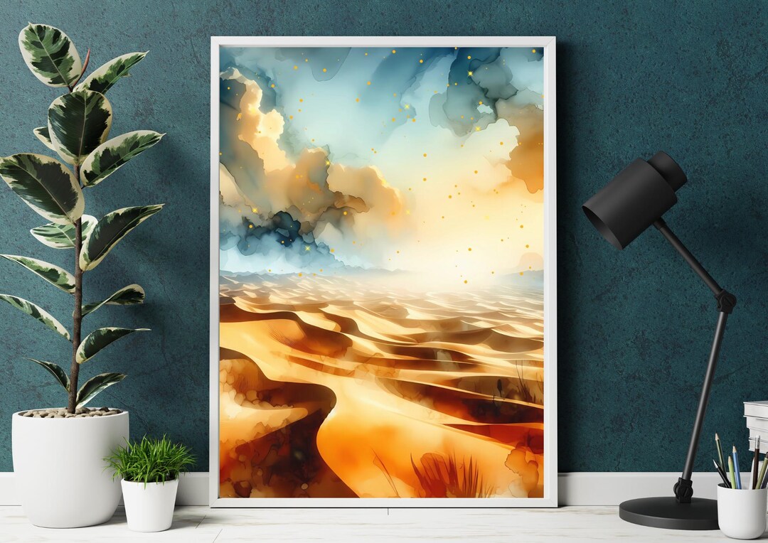 Sahara Desert Digital Art Print Nature Wall Art Abstract Landscape High ...