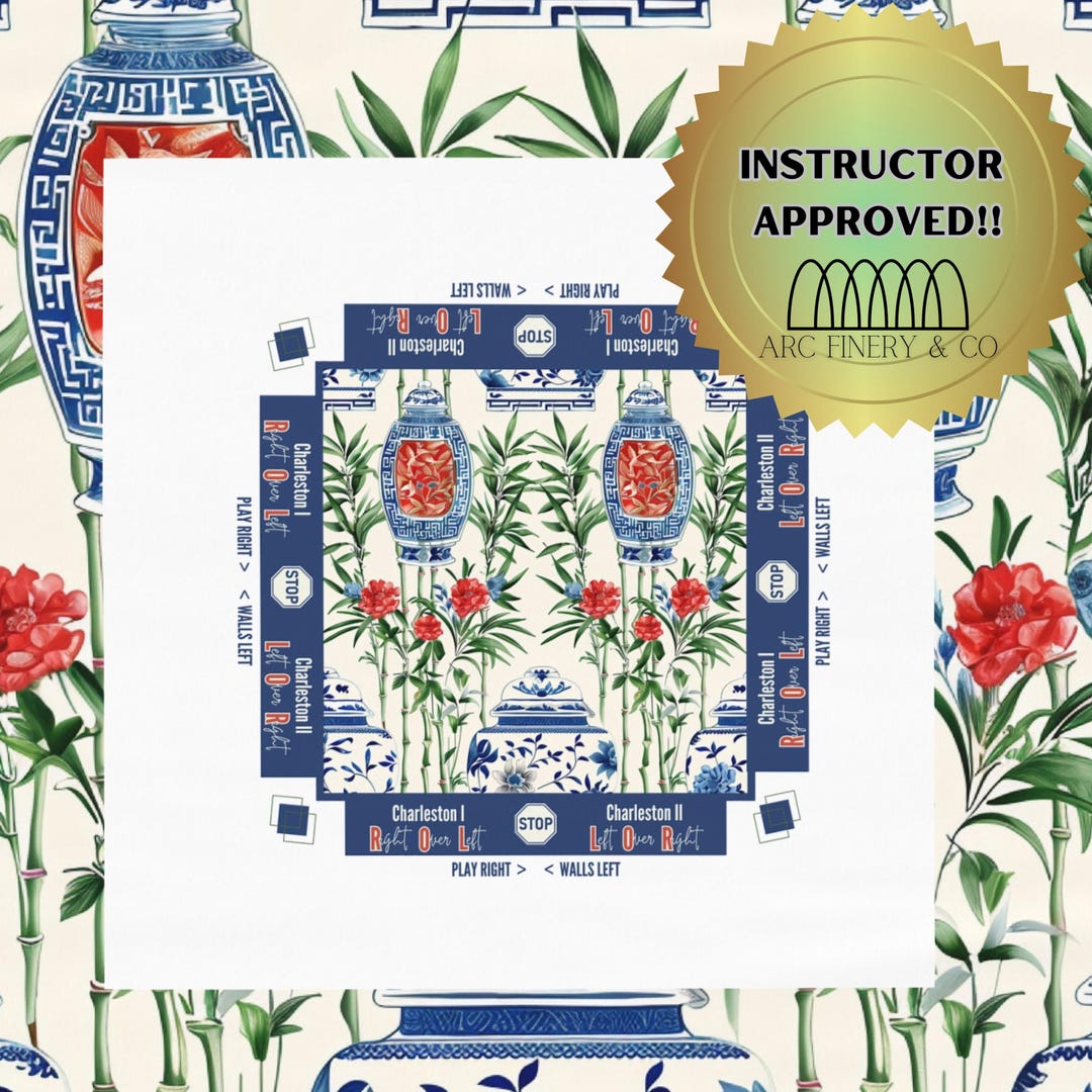 Navy Mahjong Mat | Crack Bam Dot | Mahjong Table Mat | Mahjong Table ...
