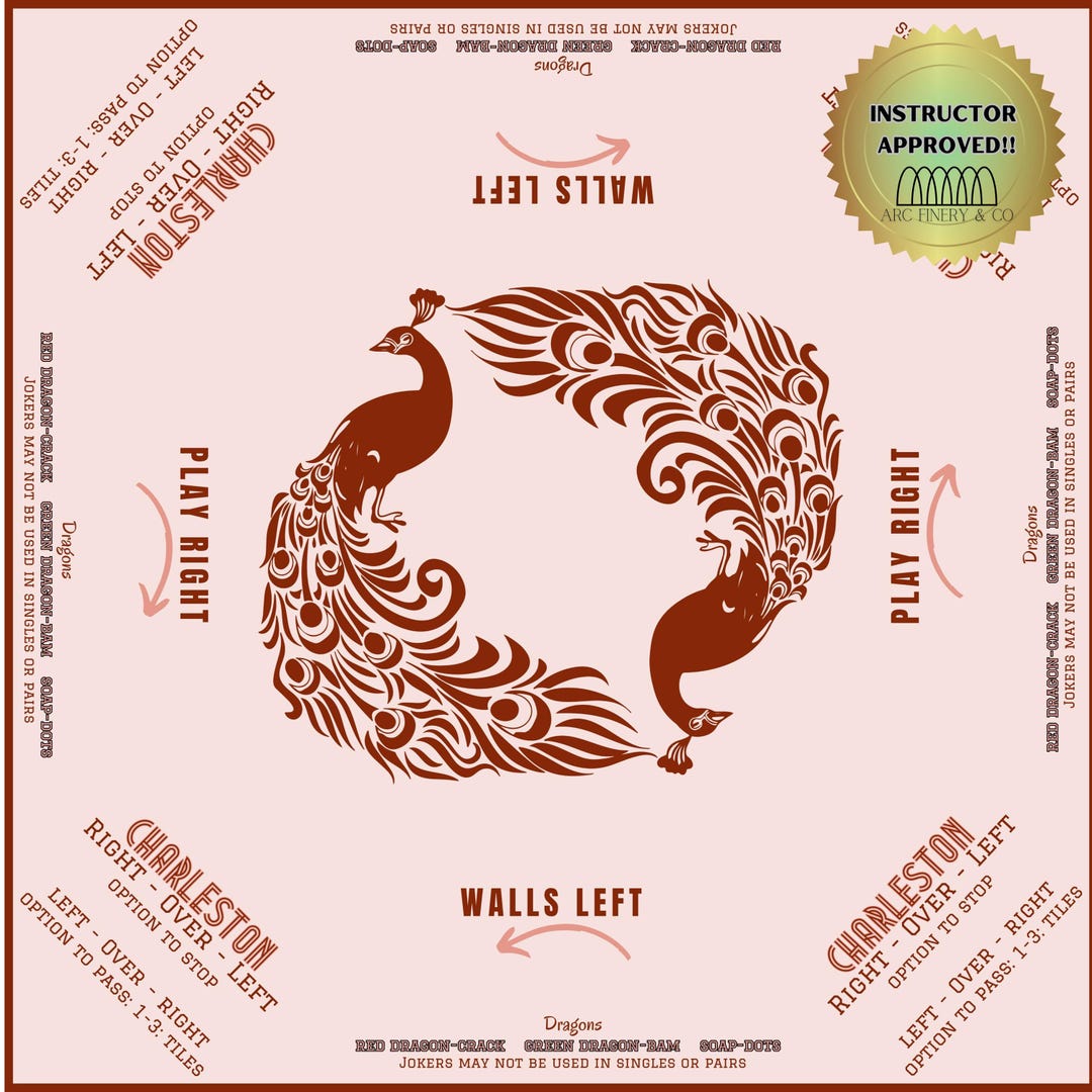 Bird Bam Mahjong Tablecloth | Mahjong Mat for Beginners | Perfect for ...