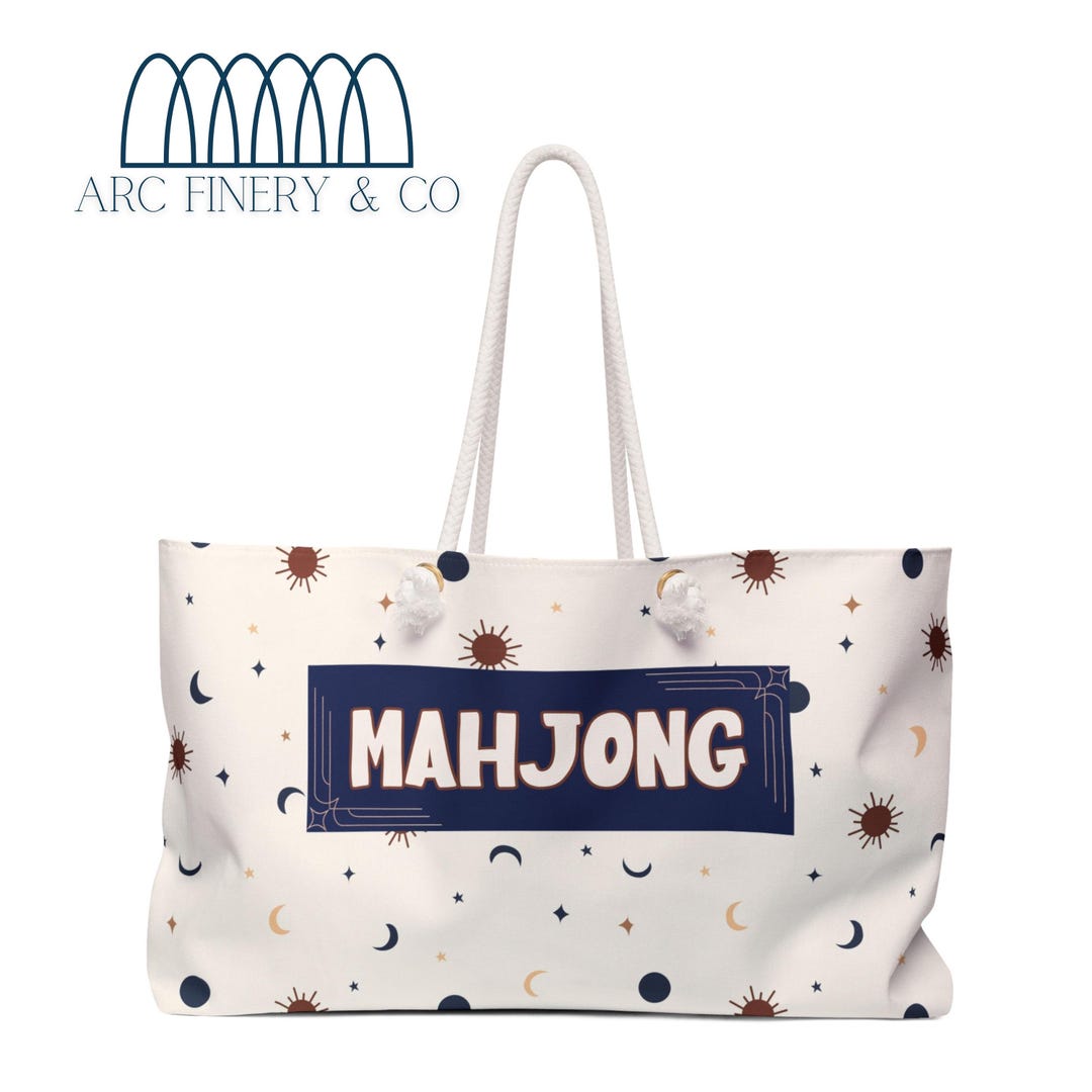Celestial Star Mahjong Tote Bag | Mahjong Lover | Mahj Gift | Cotton ...
