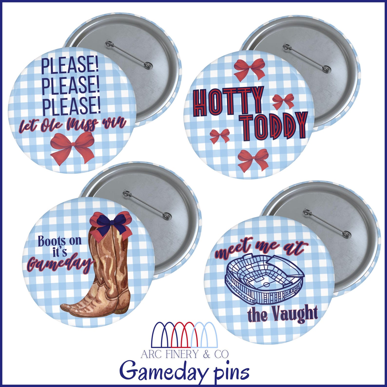 Grove Tailgate Button | Alabama Gameday | Custom Pins | Custom Sorority ...