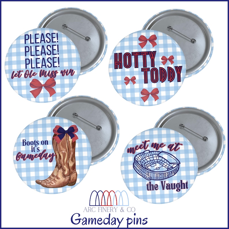 Grove Tailgate Button | Alabama Gameday | Custom Pins | Custom Sorority ...