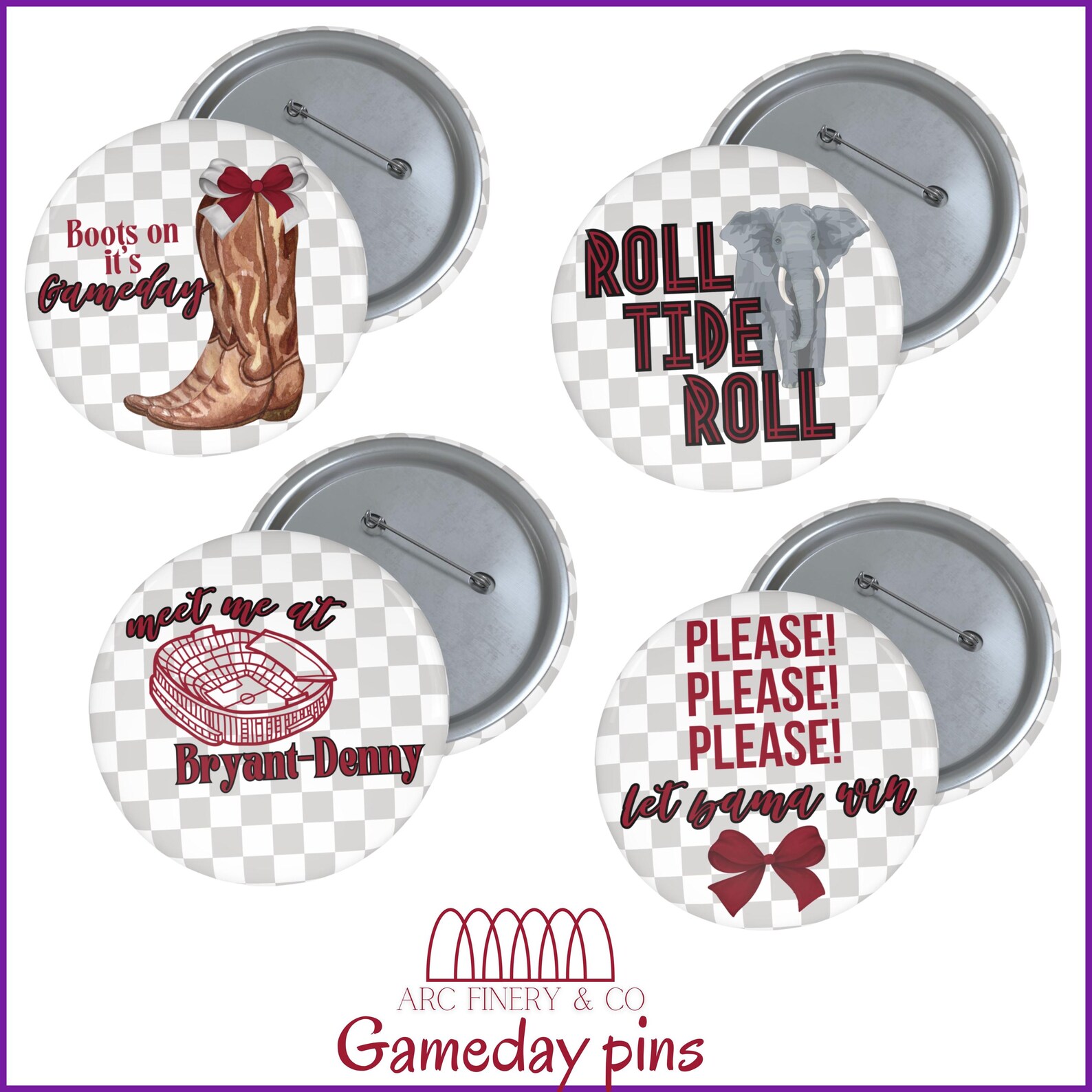 Grove Tailgate Button | Alabama Gameday | Custom Pins | Custom Sorority ...