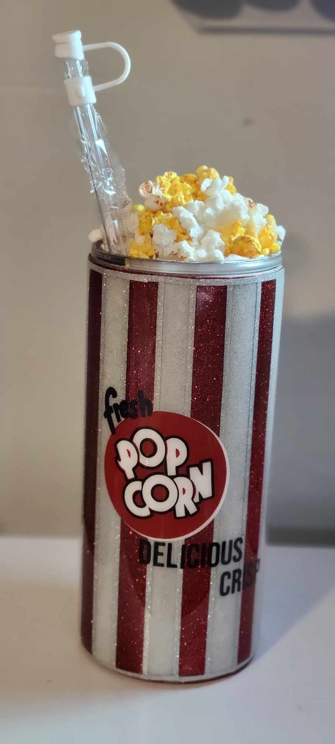 Popcorn Tumbler and 3d Faux Popcorn Topper - Etsy