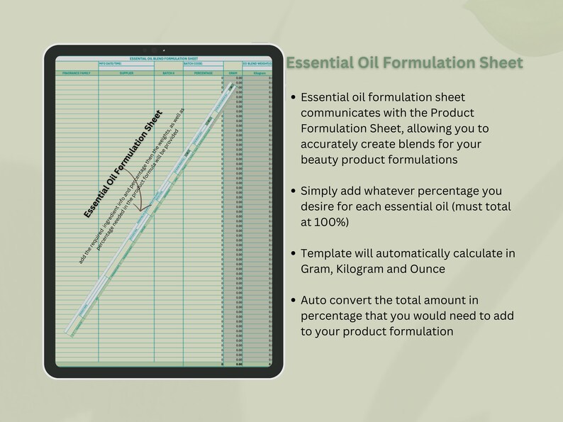 Skincare Formulation Excel Template Bundle - Etsy