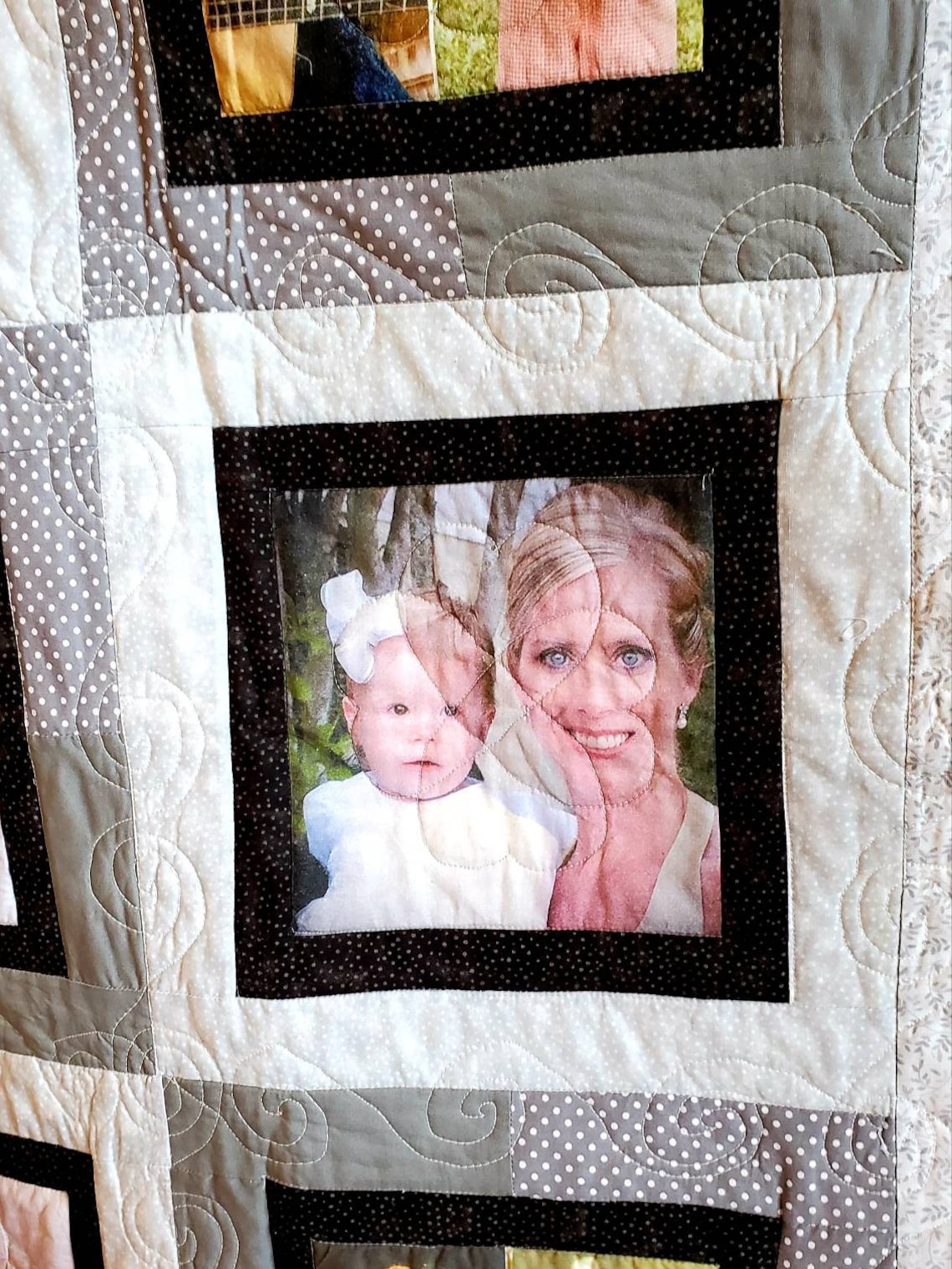 Family Photo Memory Quilt Grandchild Anniversary Birthday - Etsy