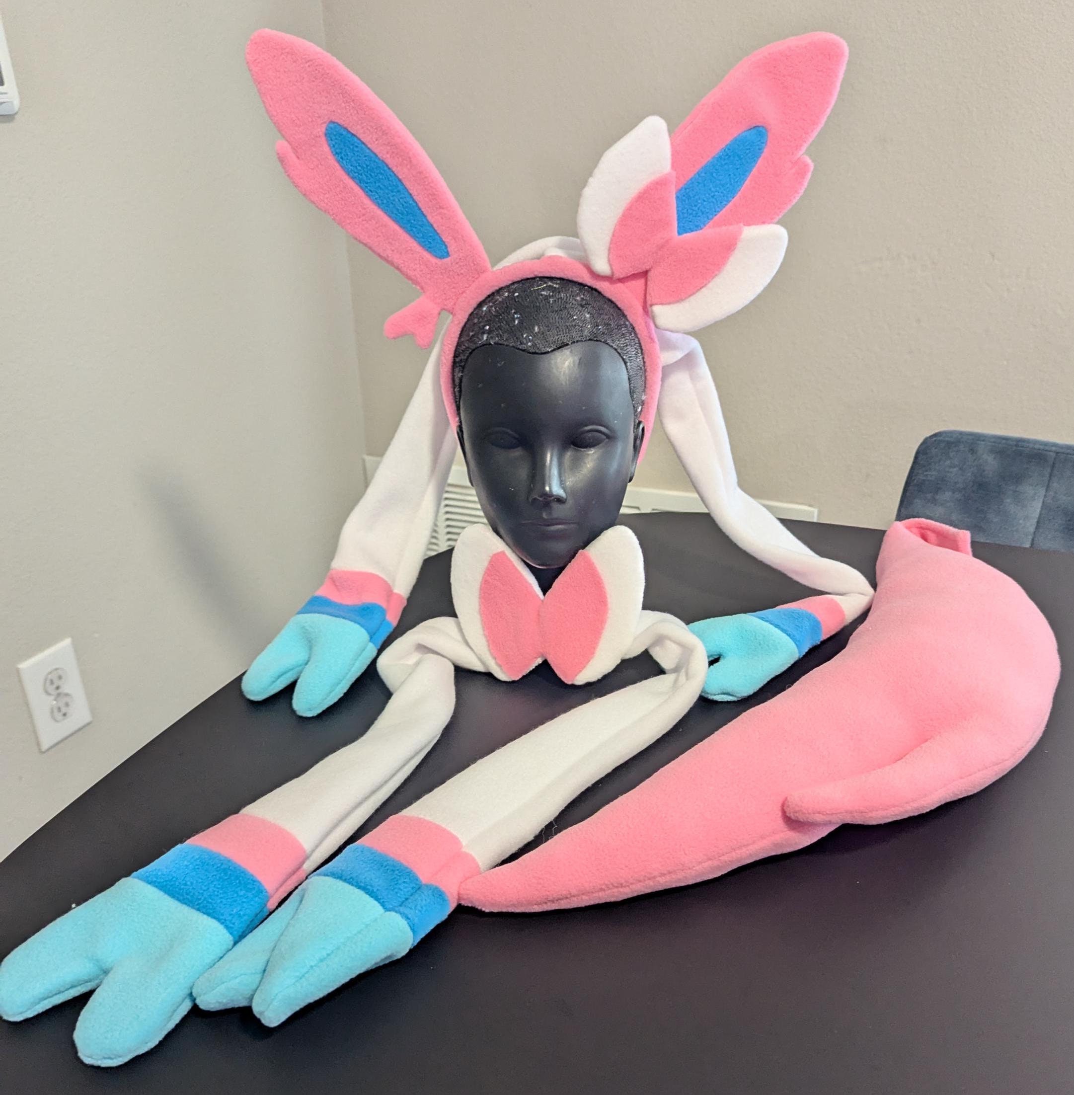 Sylveon Ears, Tail and Neck Bow Cosplay - Etsy