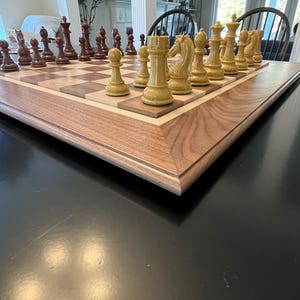 Hardwood Chess Board (hard Maple & Black Walnut) - Etsy