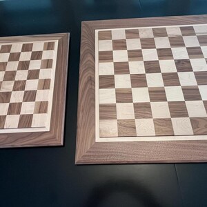 Hardwood Chess Board (hard Maple & Black Walnut) - Etsy