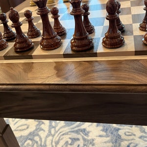 Luxury Hardwood Chess Table - Etsy