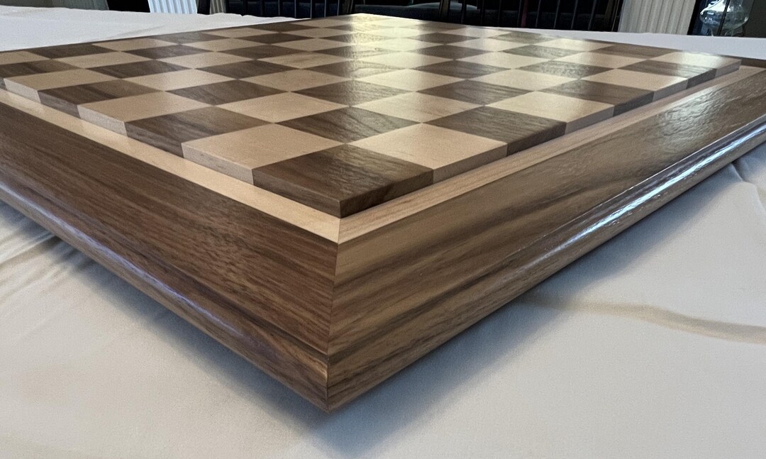 Hardwood Chess Board (hard Maple & Black Walnut) - Etsy