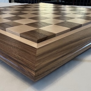 Hardwood Chess Board (hard Maple & Black Walnut) - Etsy