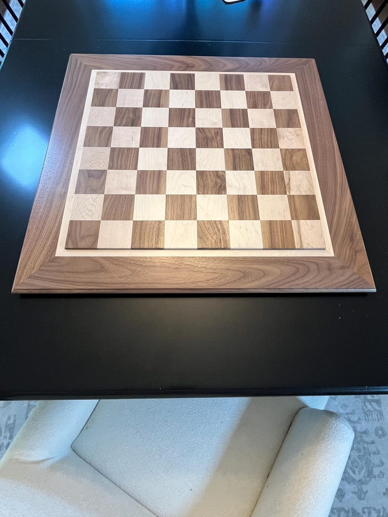 Hardwood Chess Board (hard Maple & Black Walnut) - Etsy