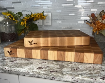 Maple End Grain Cutting Board - Etsy