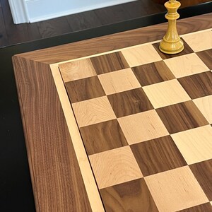 Hardwood Chess Board (hard Maple & Black Walnut) - Etsy