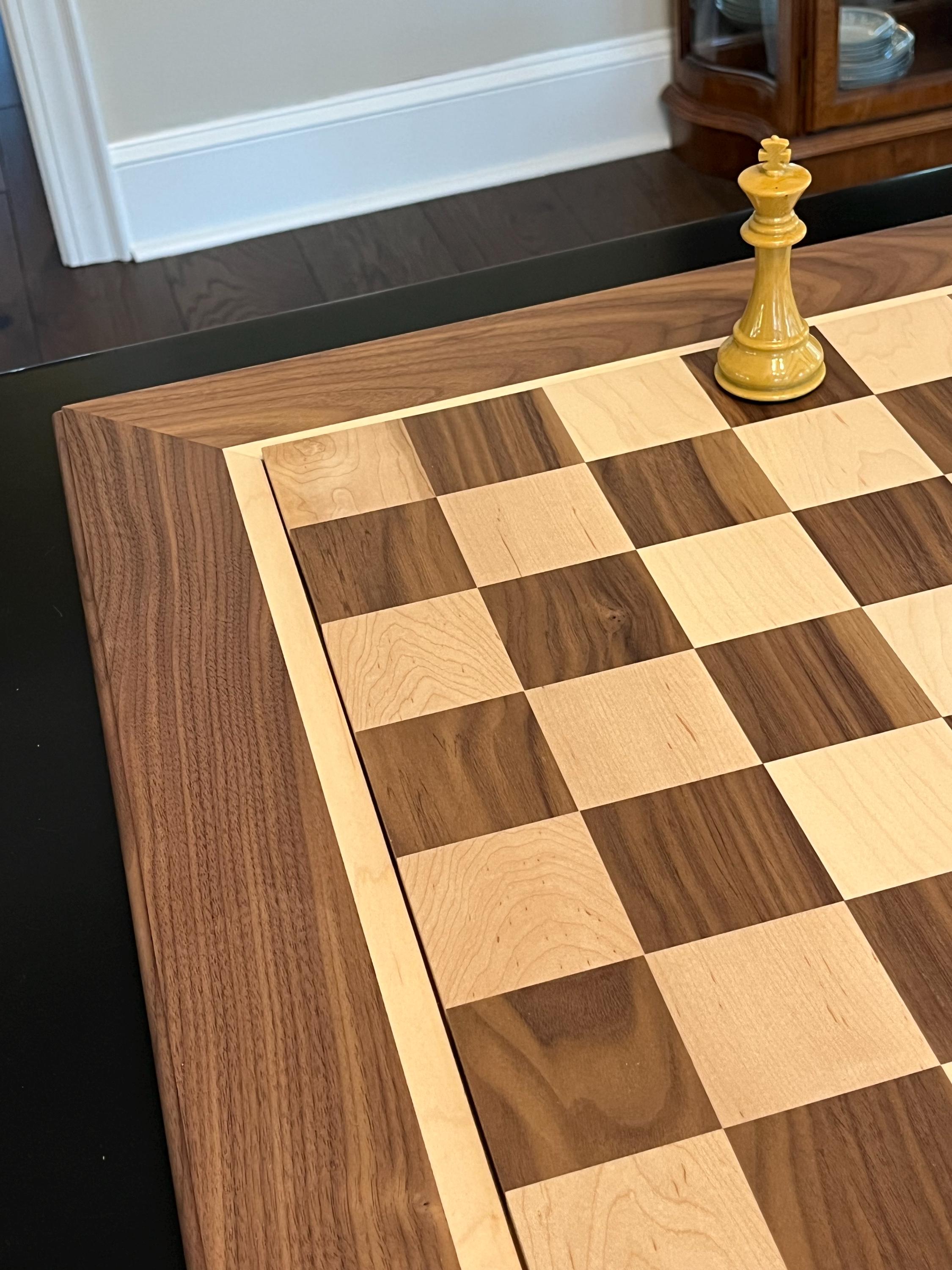 Hardwood Chess Board (hard Maple & Black Walnut) - Etsy