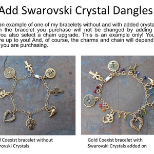 Medical Charm Bracelet- 14k Gold Filled Chain, 22k Gold Plated Charms ...