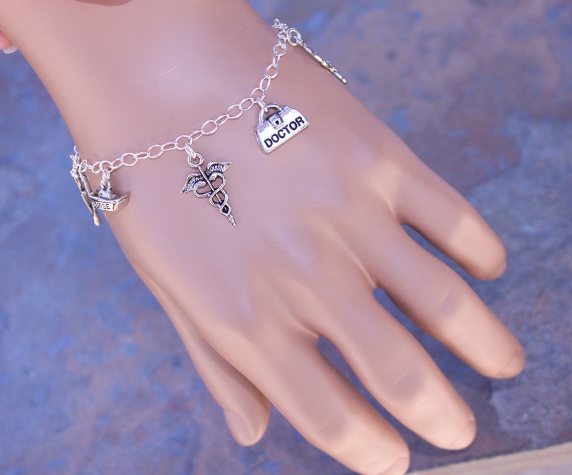 Medical Professional Charm Bracelet -pewter Medical Themed Charms on ...