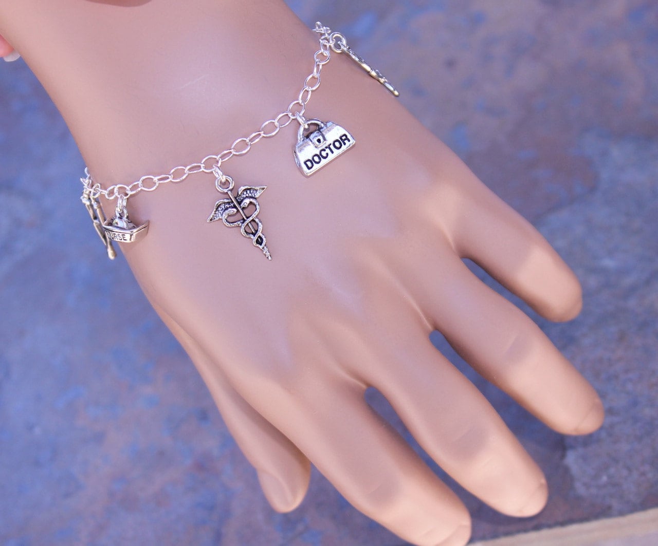 Medical Professional Charm Bracelet -pewter Medical Themed Charms on ...