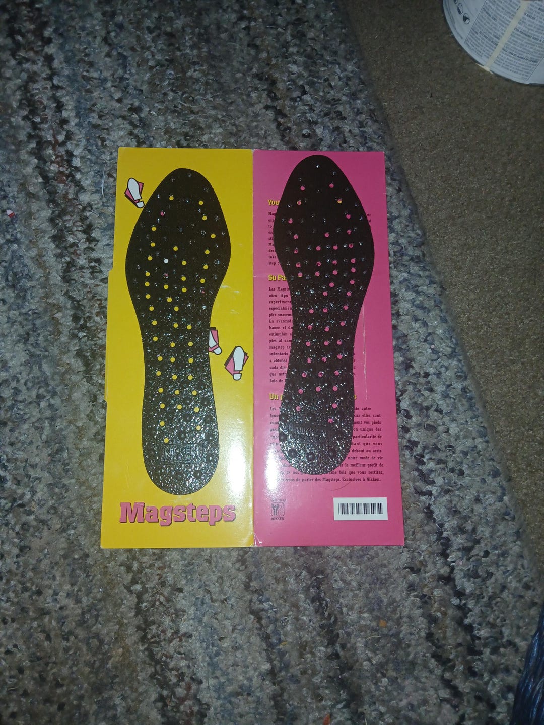 Nikken Magsteps Magnetic Shoe Inserts Insoles 2001 USA Size Small 5 6 7 ...