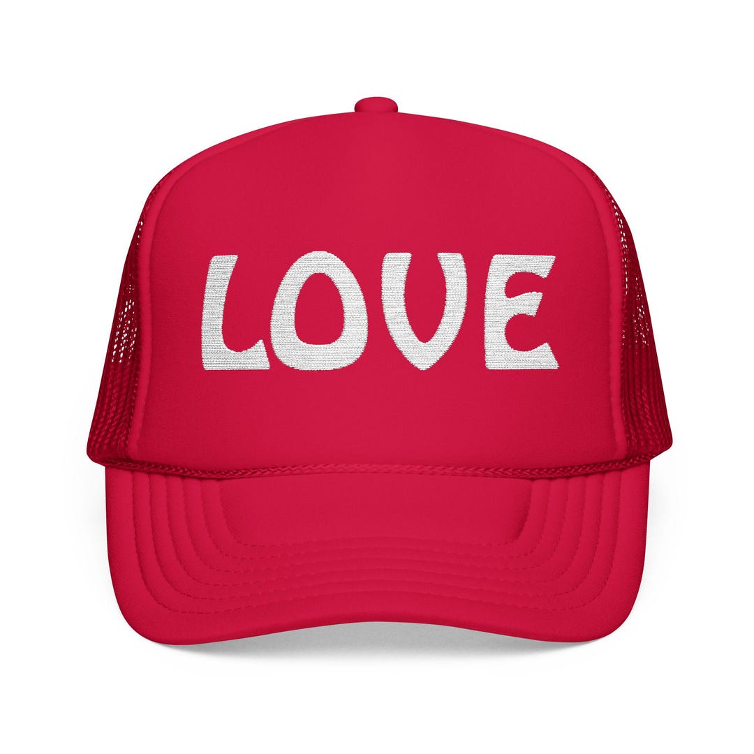 Embroidered Foam Trucker Hat, Spread Love Cap, Positive Vibes Baseball ...