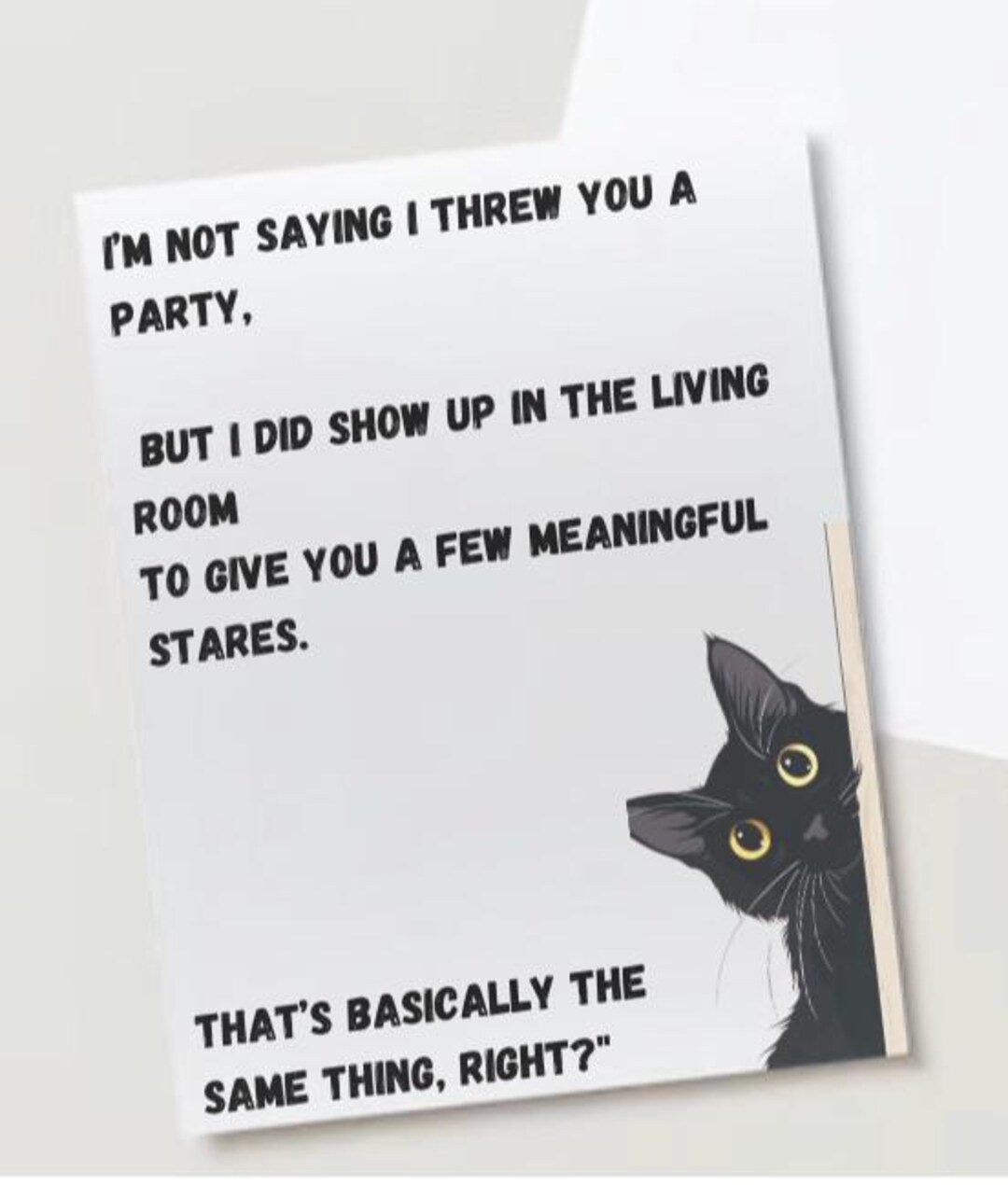 Digital Birthday Card | Cute Cat Printable Card| Printable Funny Cat ...
