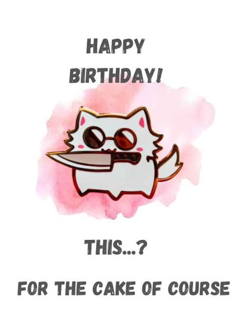 Cat Digital Birthday Card | Funny Cat Digital Birthday Card | White Cat ...