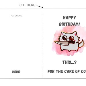 Cat Digital Birthday Card | Funny Cat Digital Birthday Card | White Cat ...