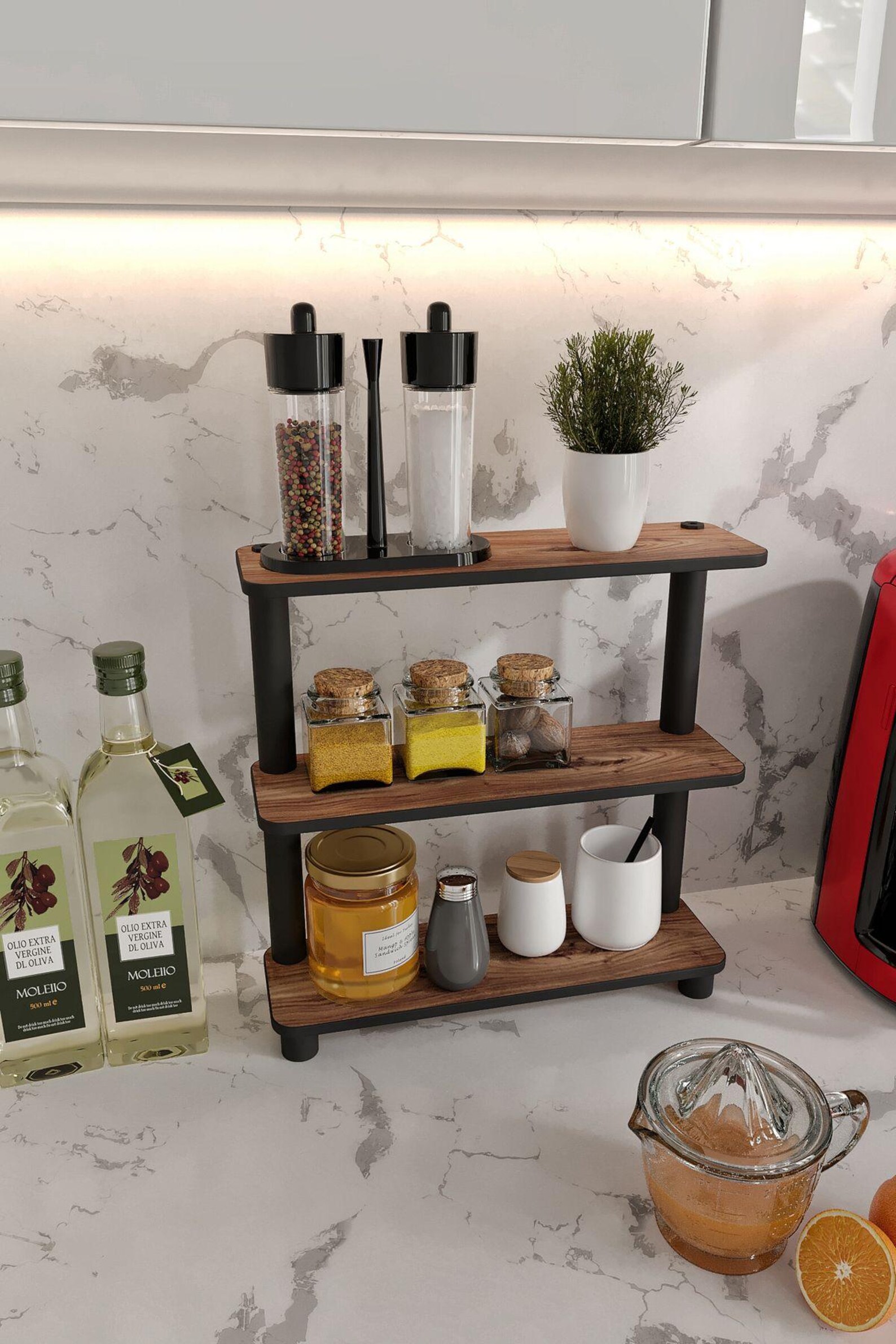Wooden Shelf for Spices / Kitchen Decor / Wooden Decor / Wooden ...