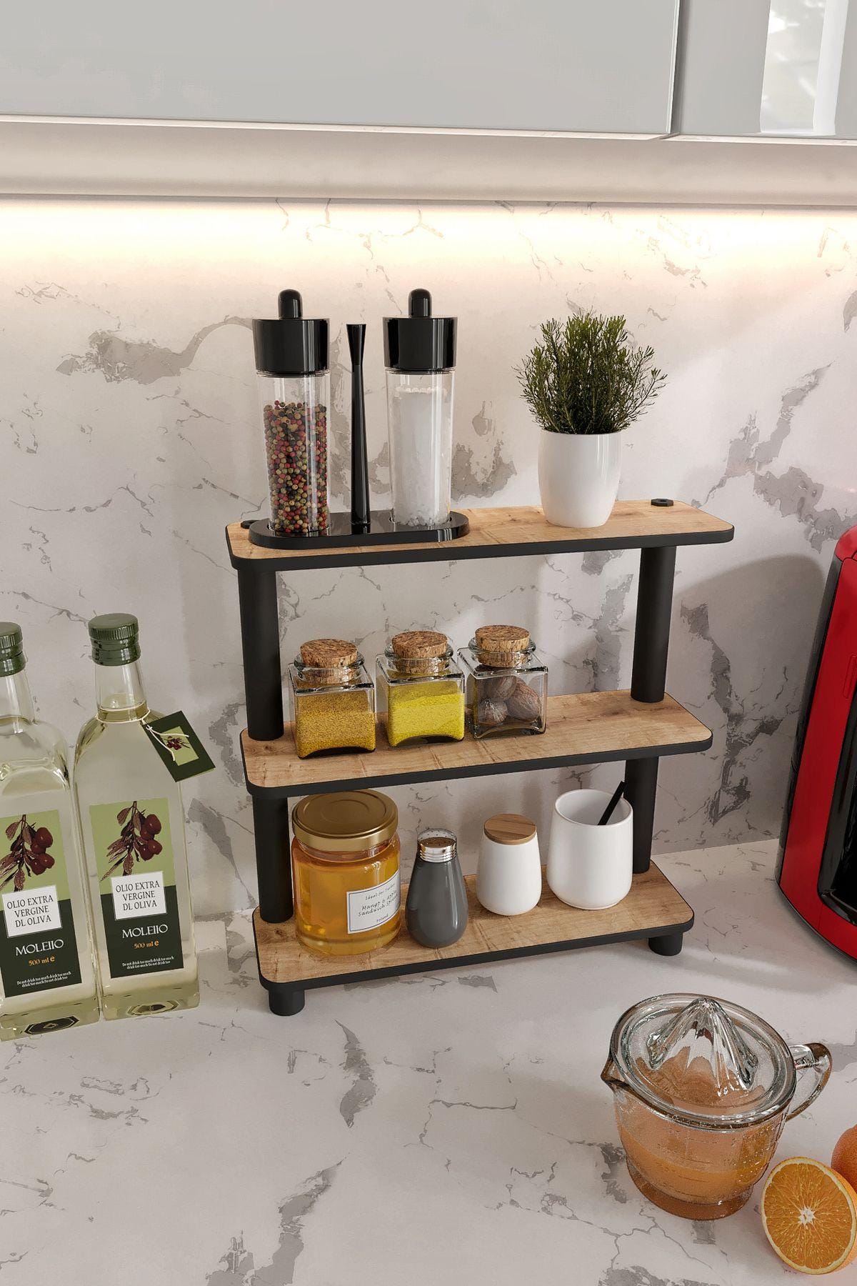 Wooden Shelf for Spices / Kitchen Decor / Wooden Decor / Wooden ...